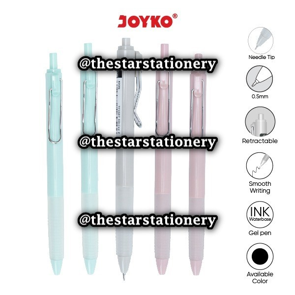 (1 Piece) Joyko GP-343 Pasuteru Ballpoint Pen 0.5 mm Gel Pen / Gel Pen Joyko GP 343 (1 Piece ...