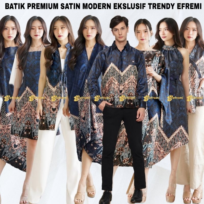 Couple Uniform SET PARTY FAMILY COUPLE/FORMAL Office Suit BATIK SATIN ...