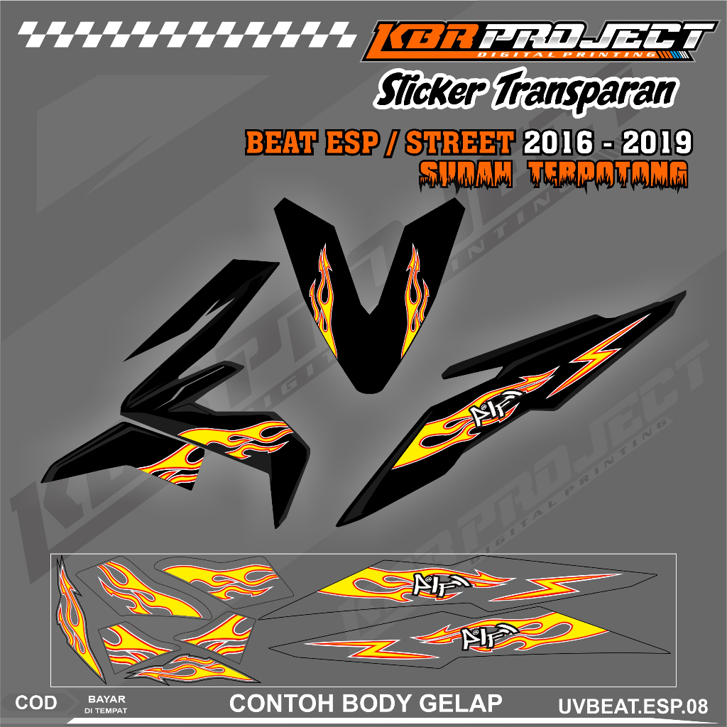Transparent STRIPING BEAT NEW ESP 2016-2017-2018-2019 COSTUM API 08 ...