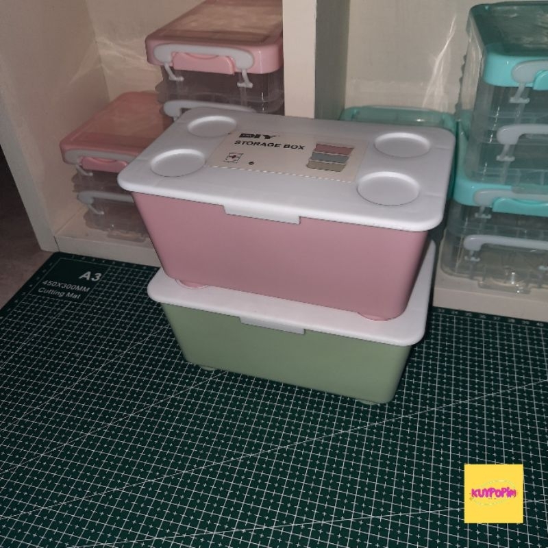 HIJAU Diy MR Storage BOX/ Multipurpose DIY MR Storage BOX/PINK, Green ...