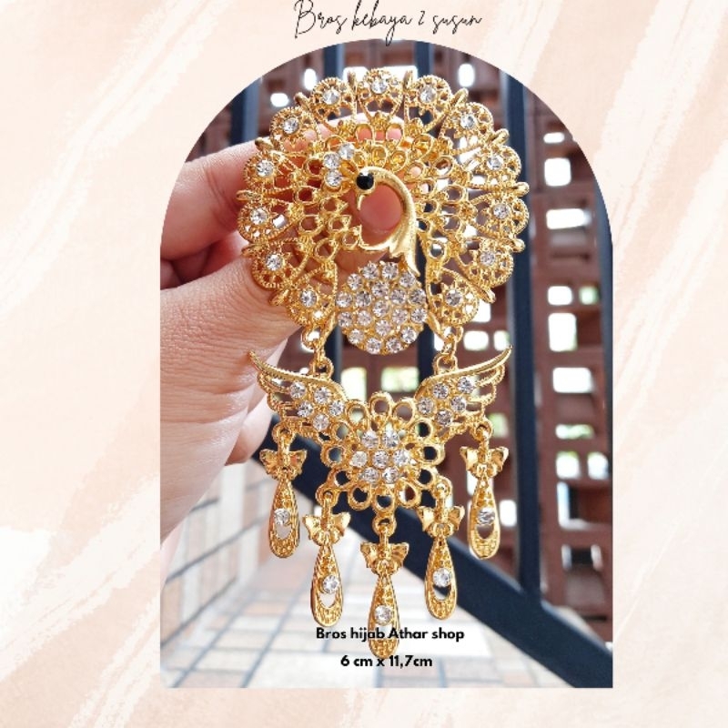 Large Kebaya Brooch Stacking 2 New Peacock Animal Brooch Stacked 2 ...