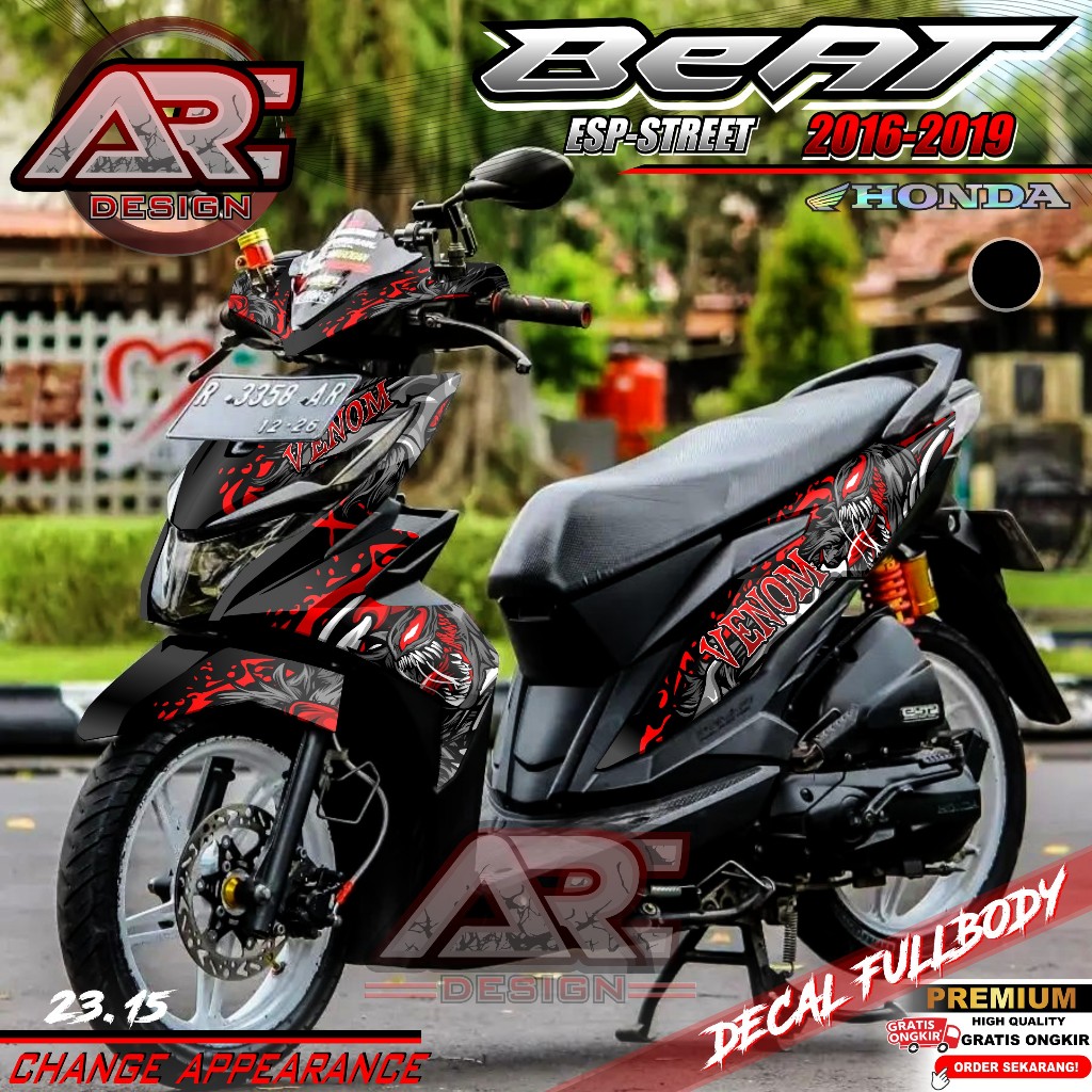 New Decal Sticker Honda Beat Esp Street 2016 2017 2018 2019 Full body ...