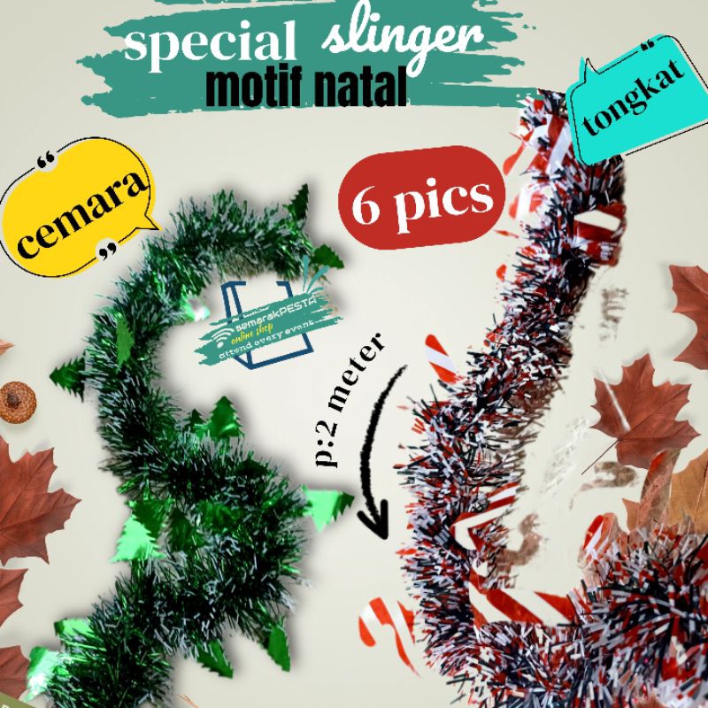 (6pics) Special christmas motif slinger, christmas slinger, merry ...