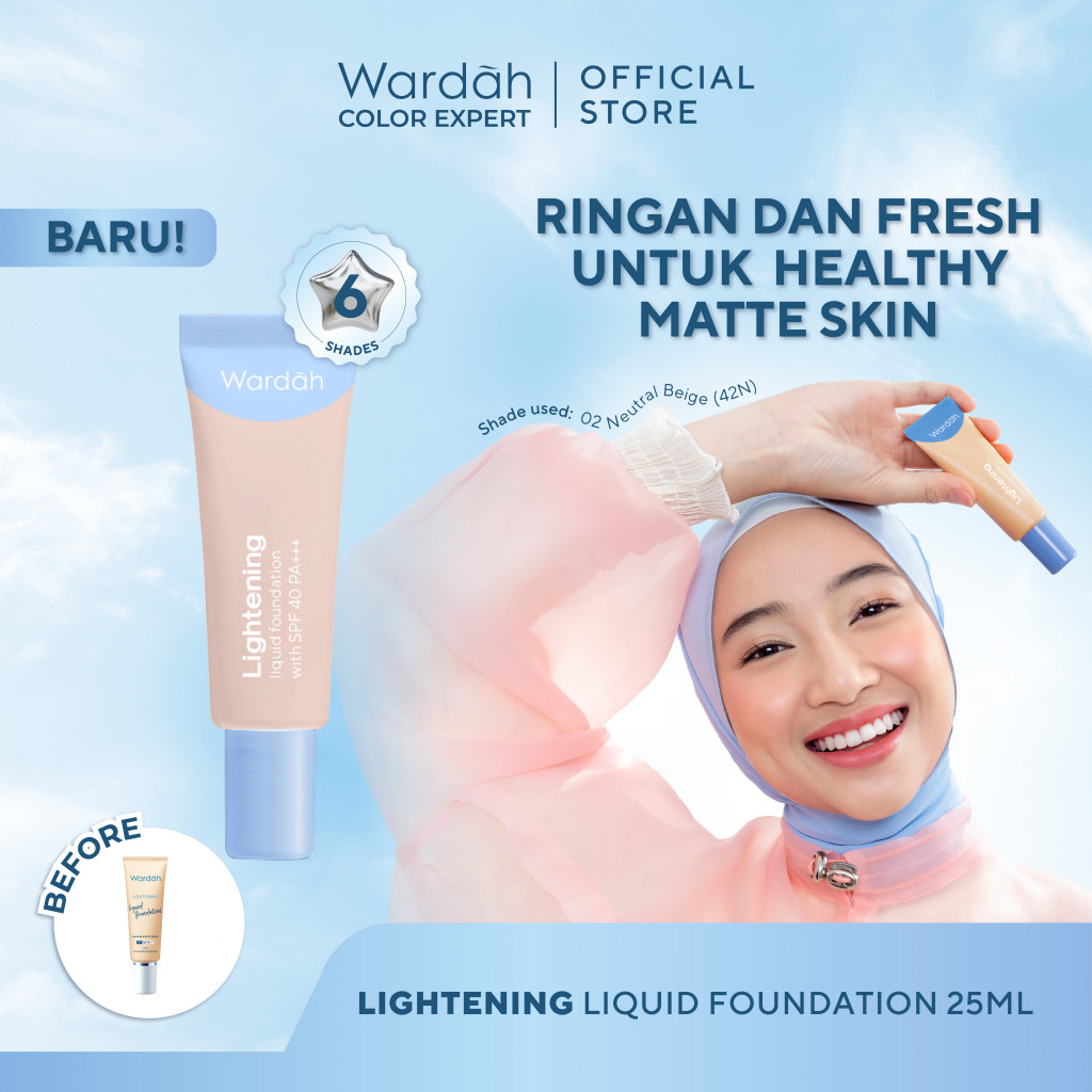 Wardah Lightening Liquid Foundation SPF 40 PA+++ 25ML | Shopee Malaysia