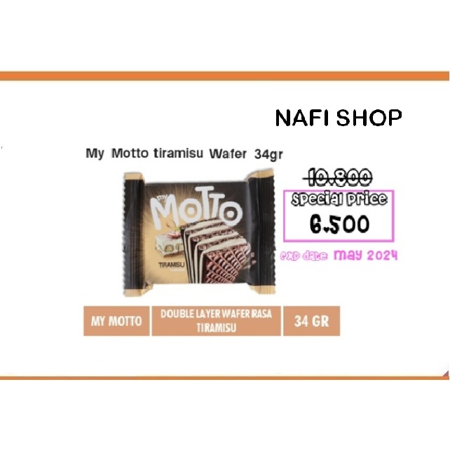 My Motto Wafer Tiramisu 34 Grams | Shopee Malaysia