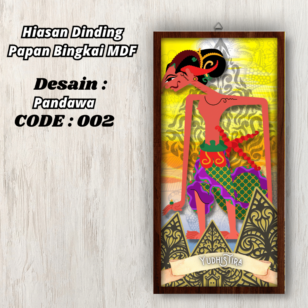 HIASAN DINDING Wayang pandawa wall Decoration wayang kulit wayang mdf ...