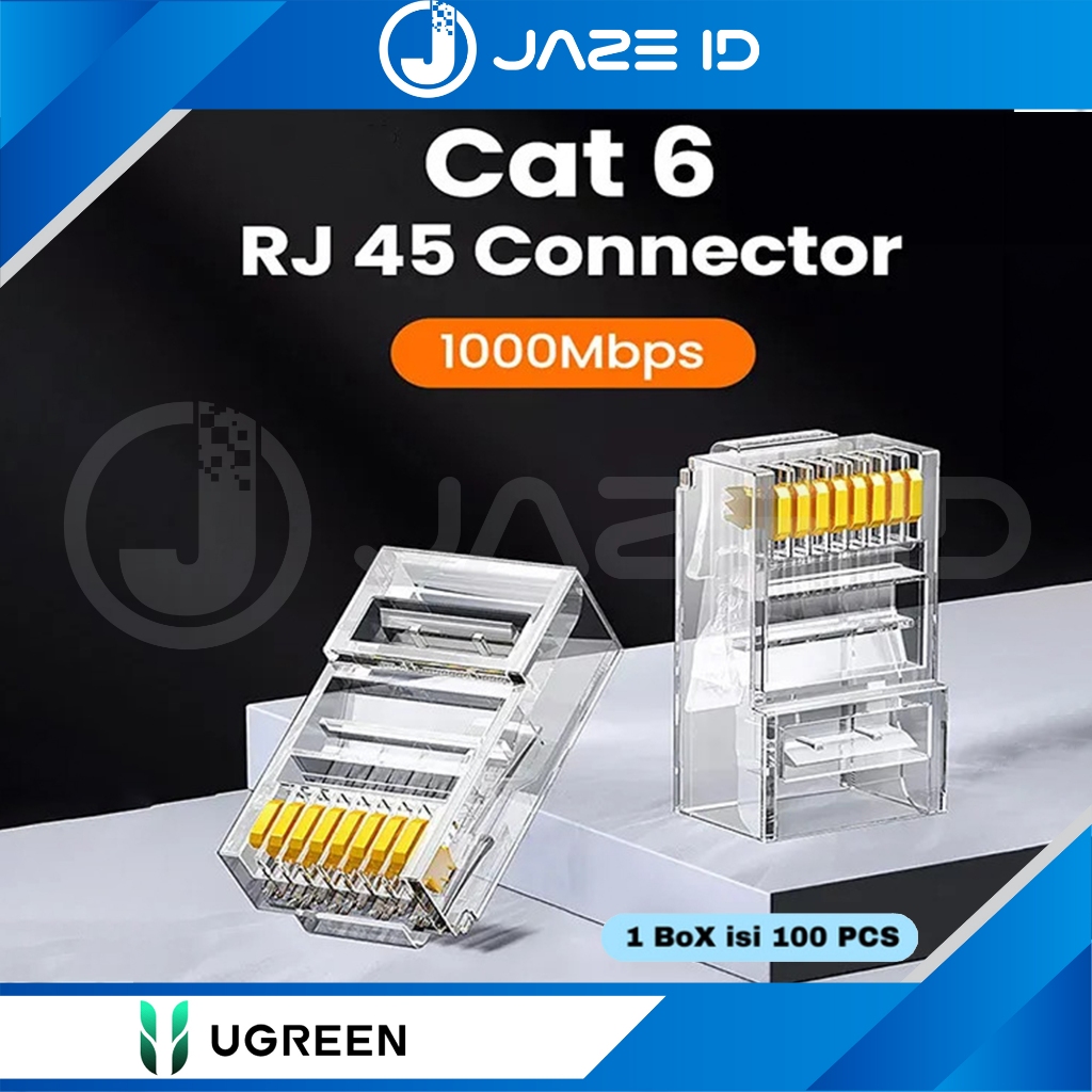 Ugreen Connector RJ45 Cat6 UTP Modular Gigabit Jack Plug Connector Cat ...