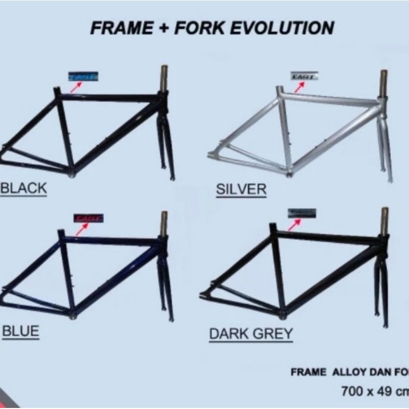 Frame EVOLUTION 700C FIXIE ALLOY OVERSIZE | Shopee Malaysia