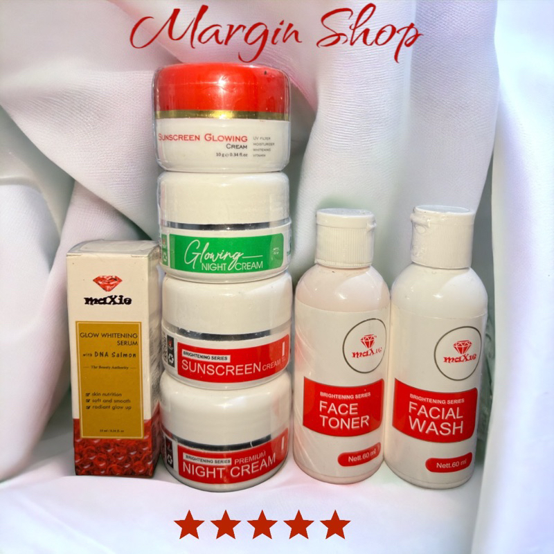 Margin🩷 Maxie Complete Package + Serum + Sunscreen + glowing Night ...