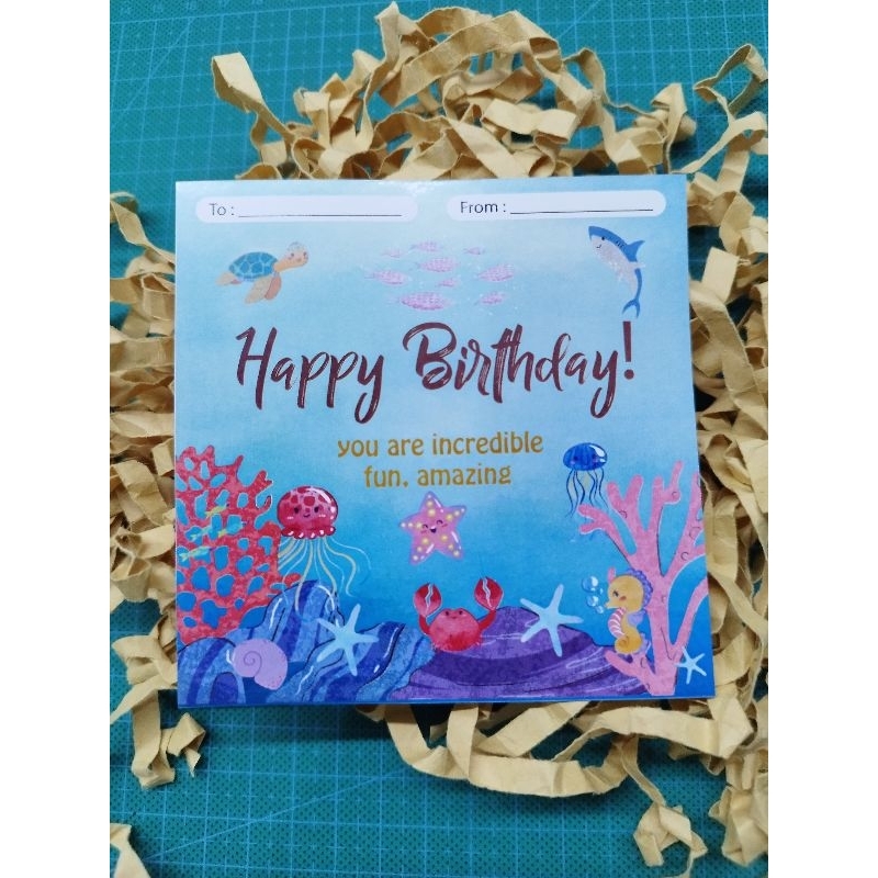 Ocean Theme happy birthday sticker 12pcs Size 10x10cm | Shopee Malaysia