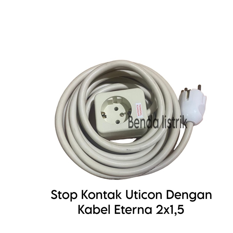Stop Contact 1,2,3,4,5 Hole+Eterna Cable 1,2,3,4,5,6,7,8,9,10 Meters ...