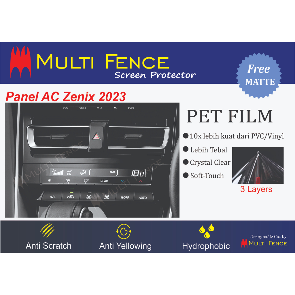 Screen Guard Panel AC Innova Zenix (Front And Back) | Shopee Malaysia