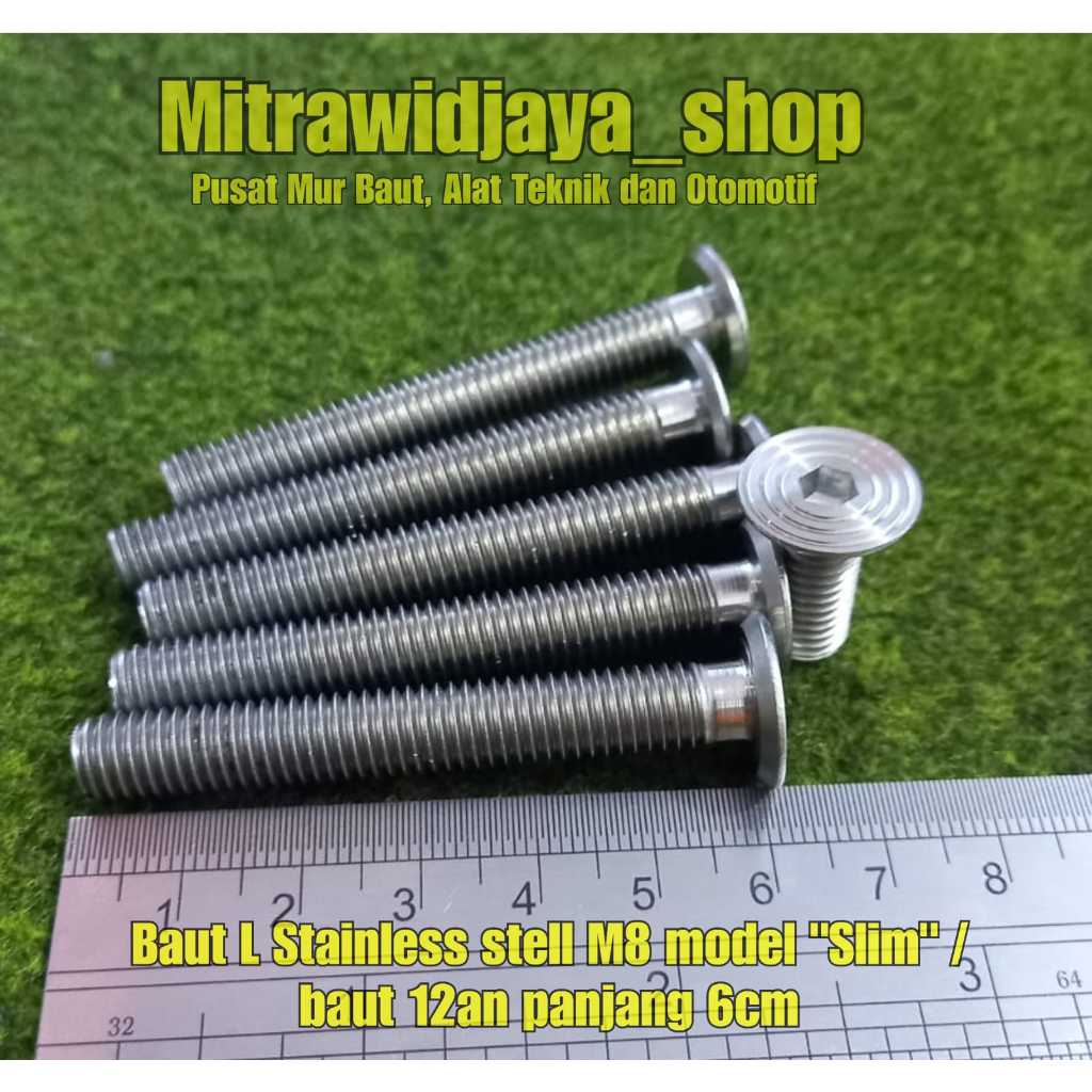 Stainless BOLT m8 slim SPIRAL model universal slim model moge caliper ...