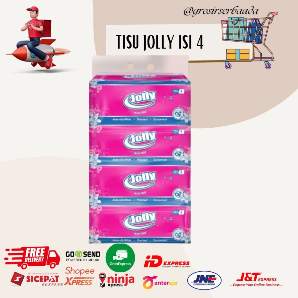 JOLLY TISSUE SAVE PACKAGE CONTAINS 4 pcs | Shopee Malaysia