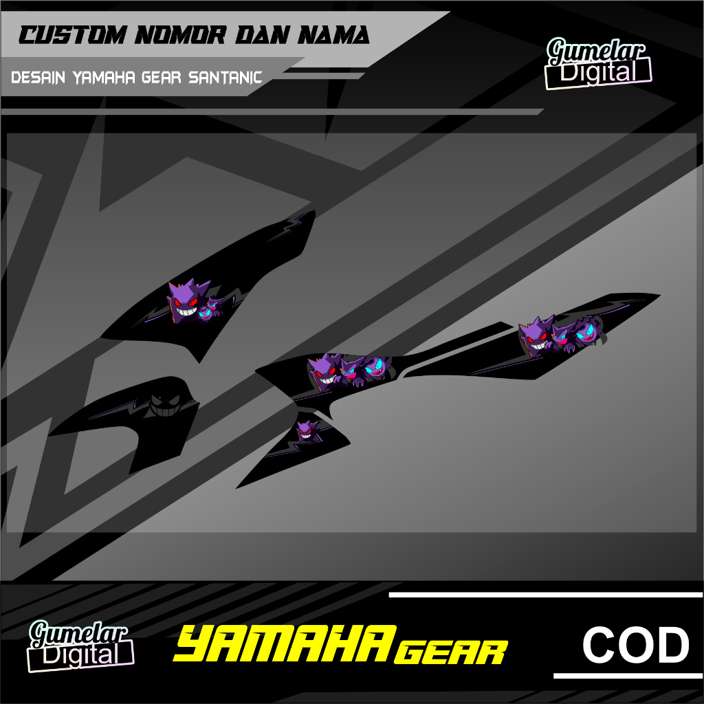 Simple STRIPPING YAMAHA GEAR GENGAR POKEMON Has Been Cut, Just Paste It ...