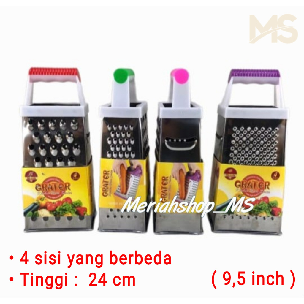 4 sided Tower Grater (4 IN 1) LARGE / JUMBO Size Height 24cm (9,5 inch ...