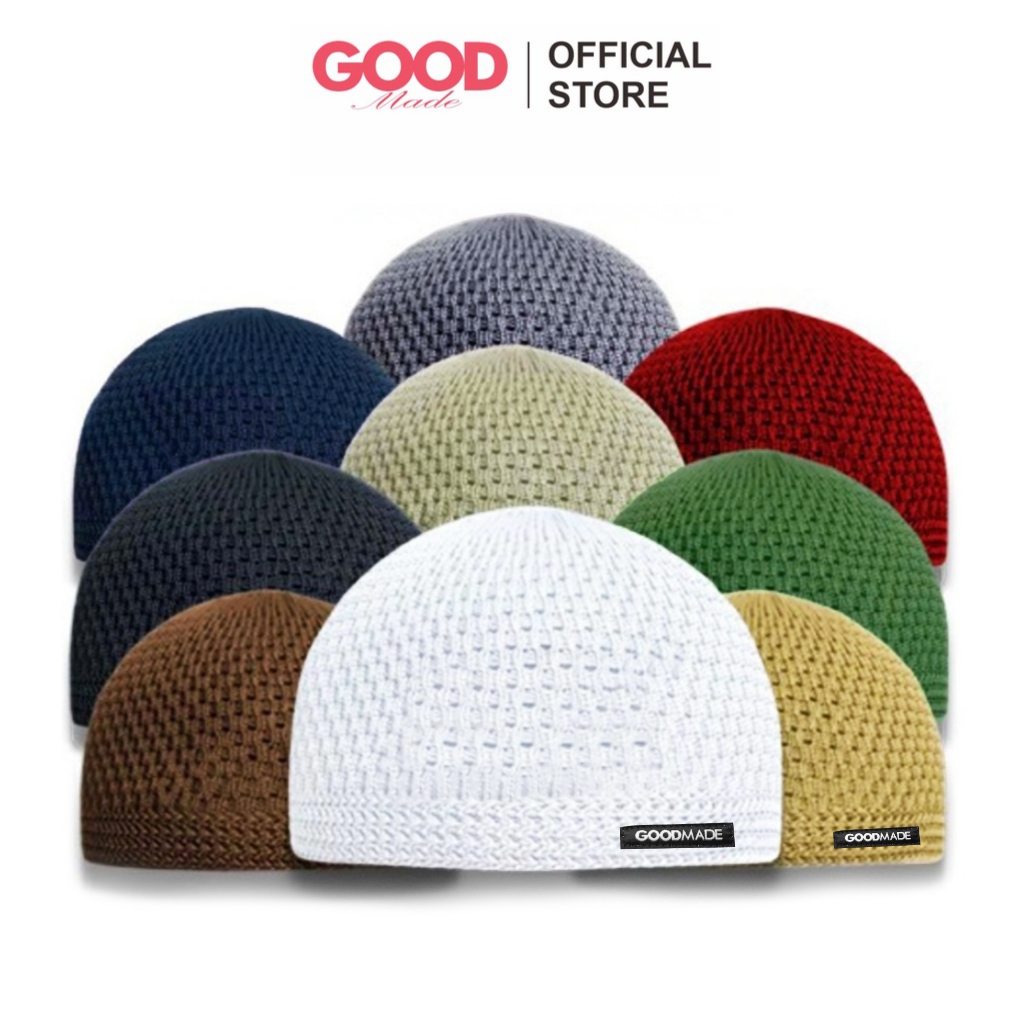 PUTIH Good MADE - Elastic Adult Knit Cap | Knitted Cap | Hajj Cap ...