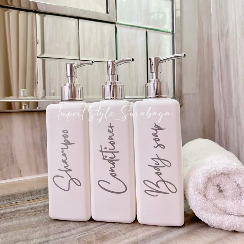 Bottle Box SILVER EDITION PUMP LUXURY 500ml. aesthetic bottle refill ...