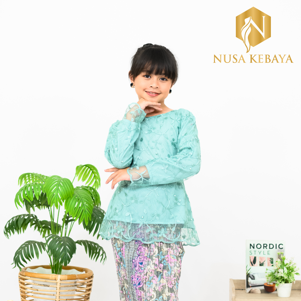 Kebaya Tops for Girls Kindergarten Elementary School Middle School Ages ...