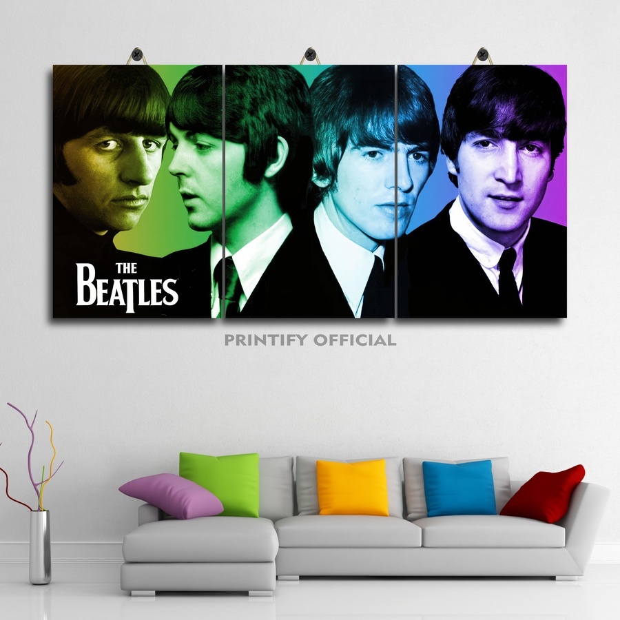 HIASAN DINDING KAYU The Beatles Room Poster Cover Photo Album 60X30 ...