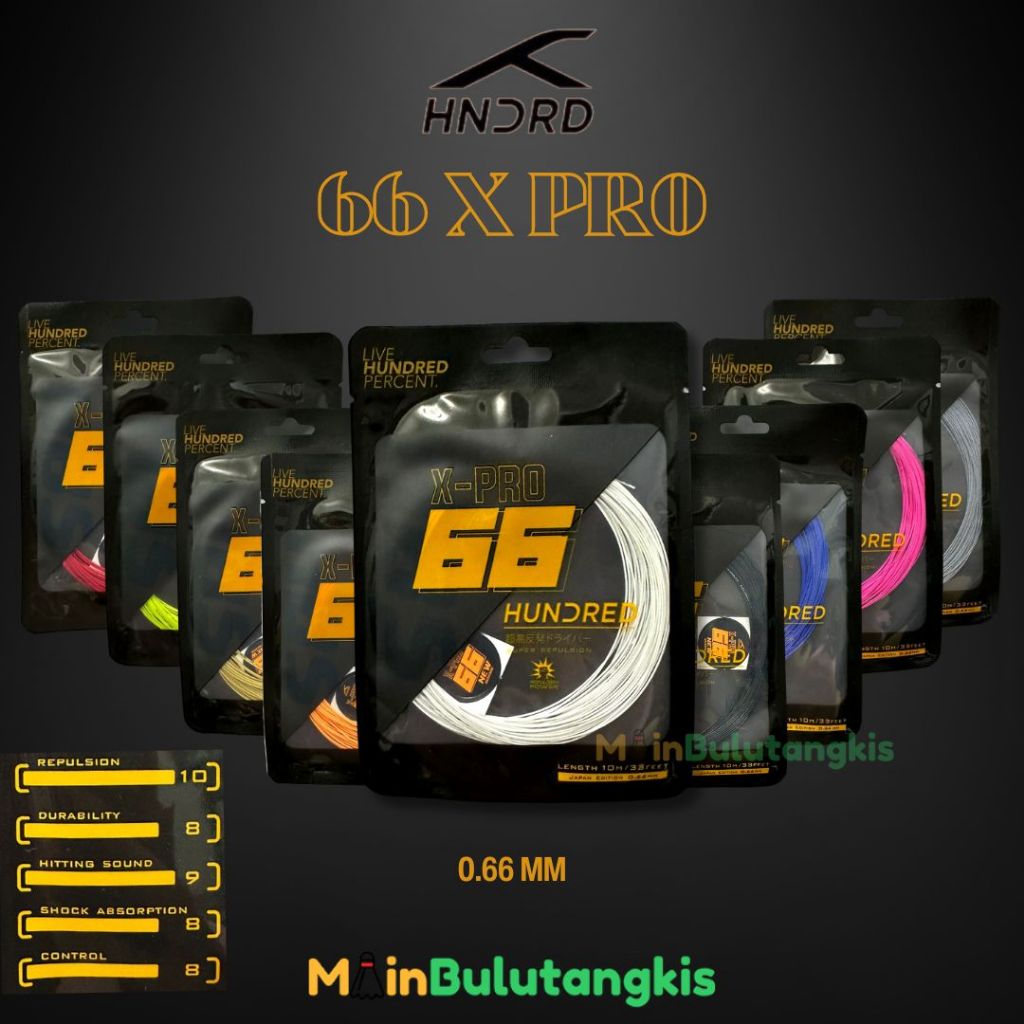 Hundred Badminton Racket String 66X PRO/66X PRO Original | Shopee Malaysia