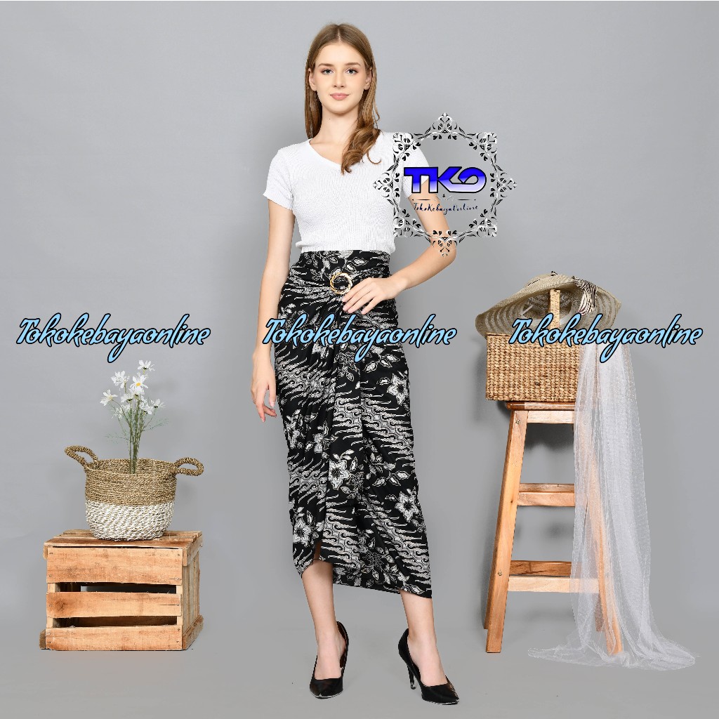 Batik kebaya wrapped skirt/wrapped skirt/batik kebaya wrapped skirt ...