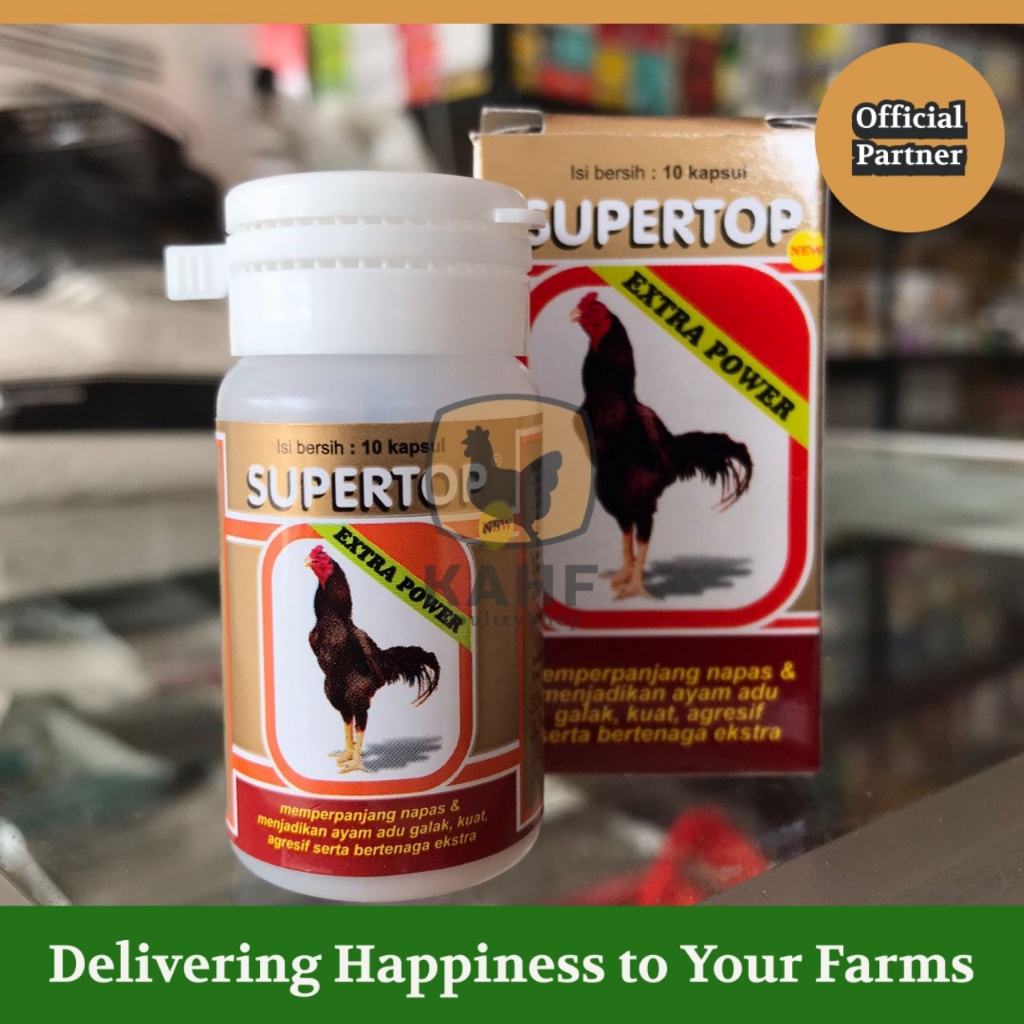 Super Top Fighting Cock Medicine 10 Capsules Bangkok Rooster Supplement ...