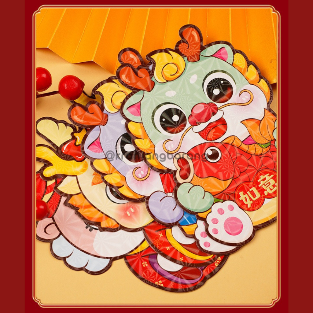 3d Shio Naga Angpao / Chinese New Year Angpau 2024 / Red pocket 2024 ...