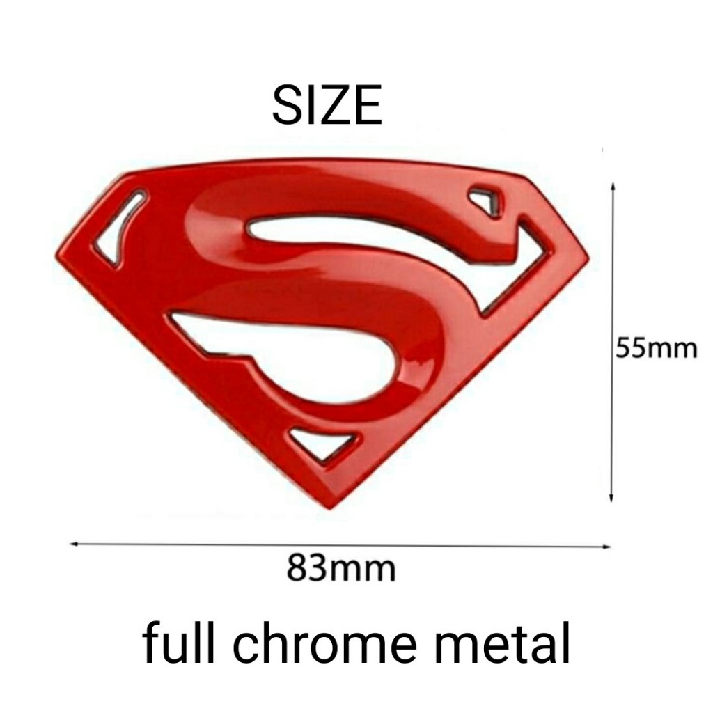 Superman logo Large metal Emblem | Shopee Malaysia