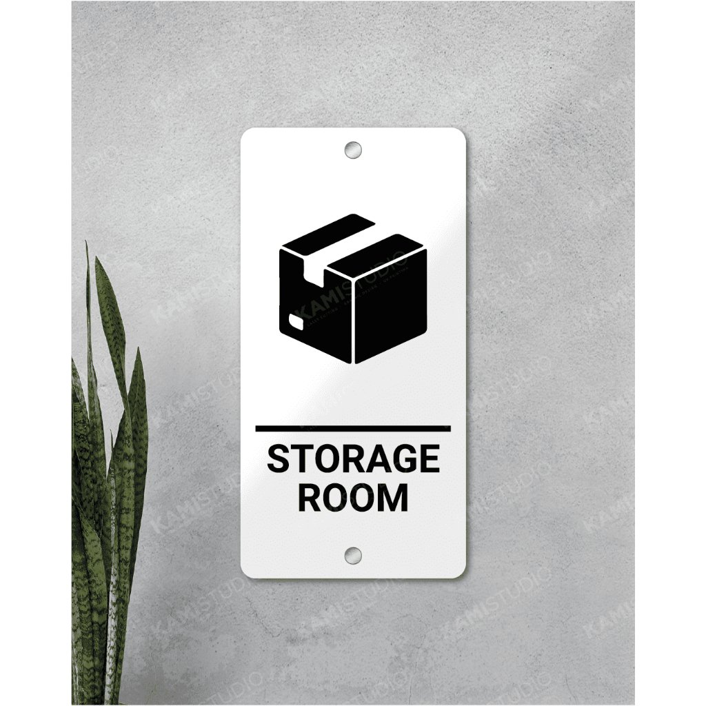 Storage ROOM WRITING 30X15 CM POTRAIT GLASS BOLT/ STORAGE ROOM GLASS ...
