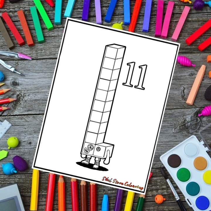 Numberblocks Series Children's Coloring Paper Part II 11 - 20 (10 ...