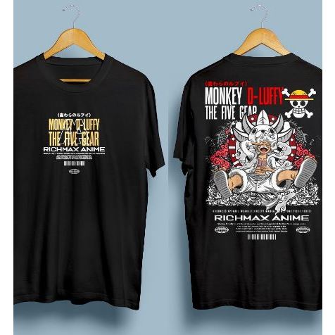 Richmax MONKEY D-LUFFY THE FIVE GEAR 5 ANIME ONE PIECE Men's T-Shirt ...