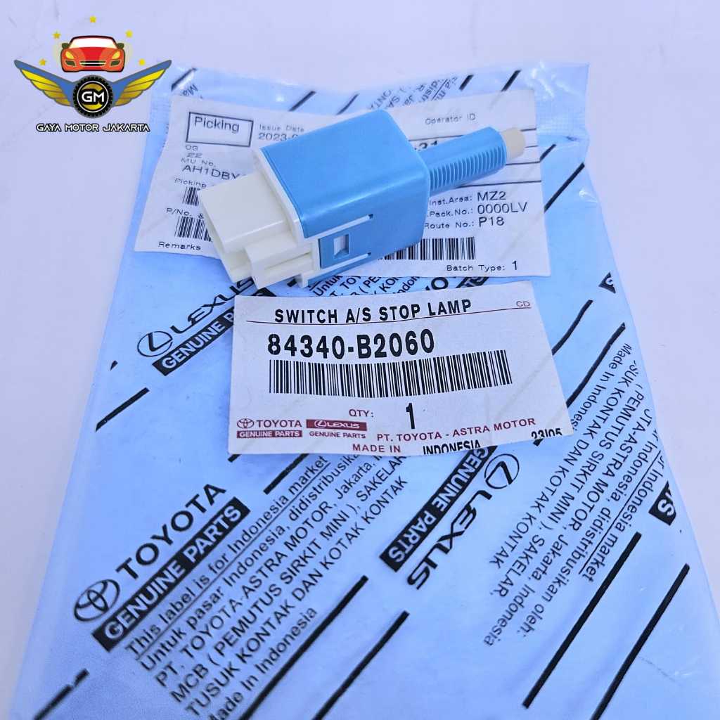 Toyota All New Rush-Terios-Agya-Ayla Brake Switch 84340-B2060 Original ...