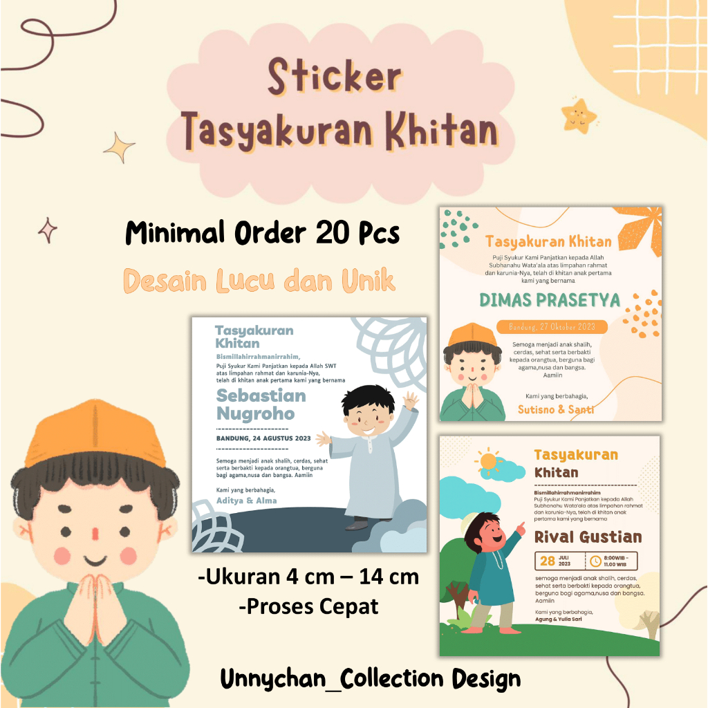 Sticker TASYAKURAN KHITAN / SYSIZE KHITAN / WALIMATUL KHITAN | Shopee ...