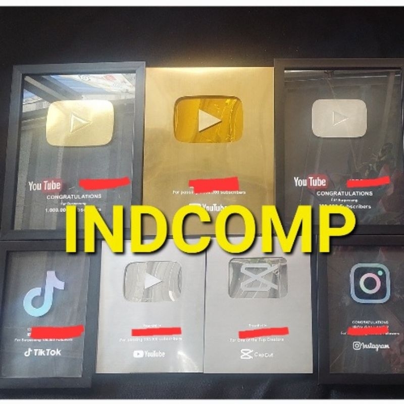 Youtube Silver Play Button Gold Play Button | Shopee Malaysia