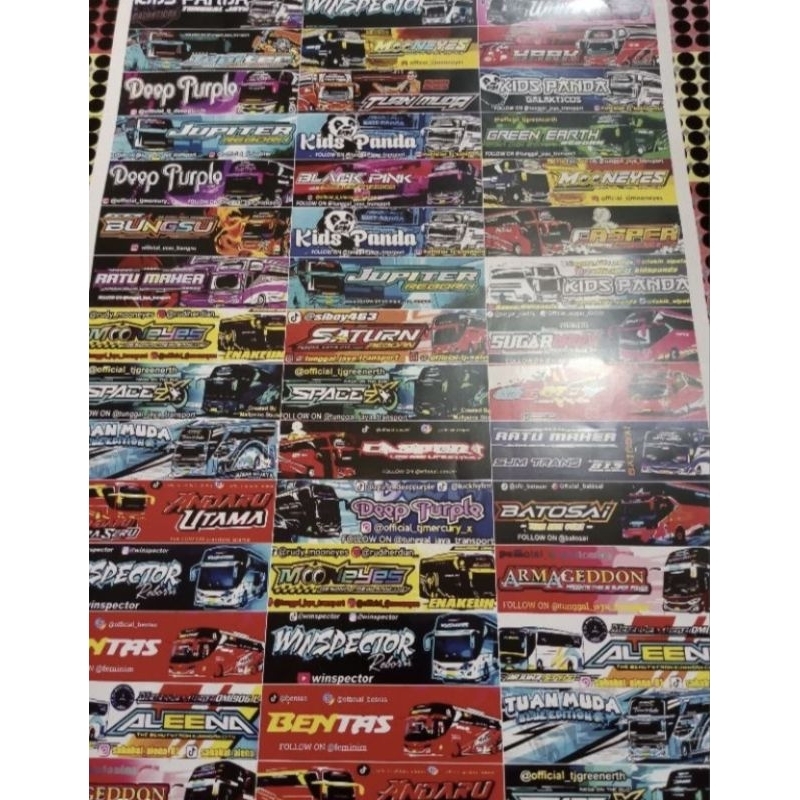 Kids panda bus telolet bus Sticker 45pc | Shopee Malaysia