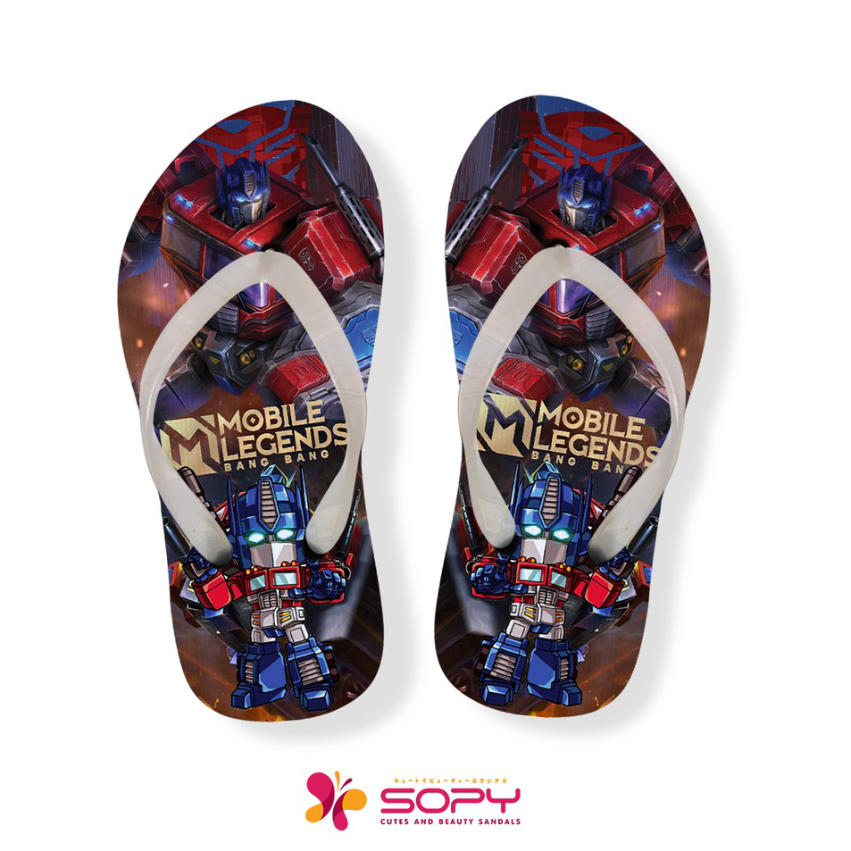 Transformer Optimus Prime Mobile Legend Boys' Flip-flops | Shopee Malaysia