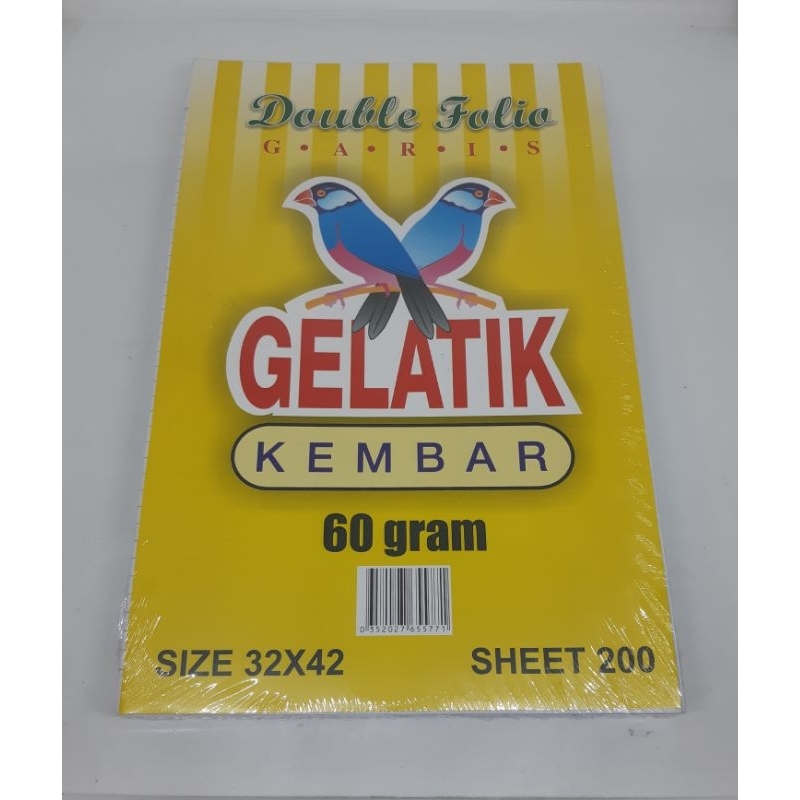 Double FOLIO PAPER STRIPED GELATIC 200 SHEETS (60GRAM) | Shopee Malaysia