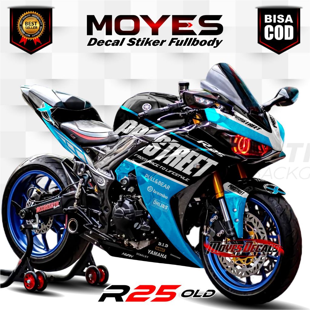 Yamaha R25 V4 Fullbody Variation Sticker Decal Design Motiv PROSTREET ...