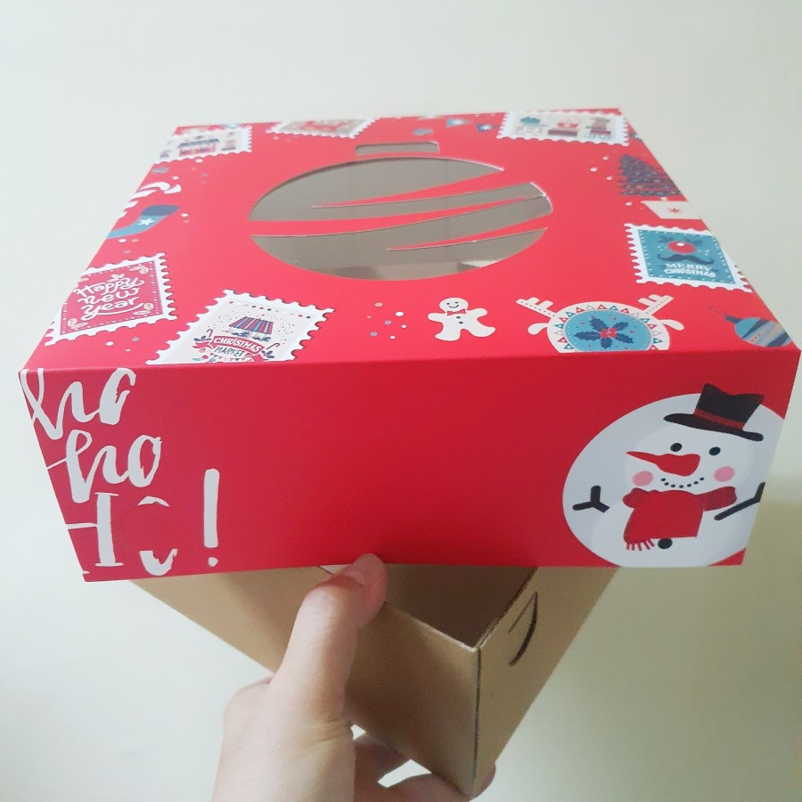 (5Pcs) Christmas Box Packaging Pudding Sponge Cake Fruitcake Parcel ...