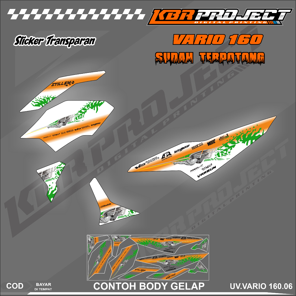 Vario 160 Transparent STRIPING Sticker PREMIUM Cool Motorcycle Trim ...