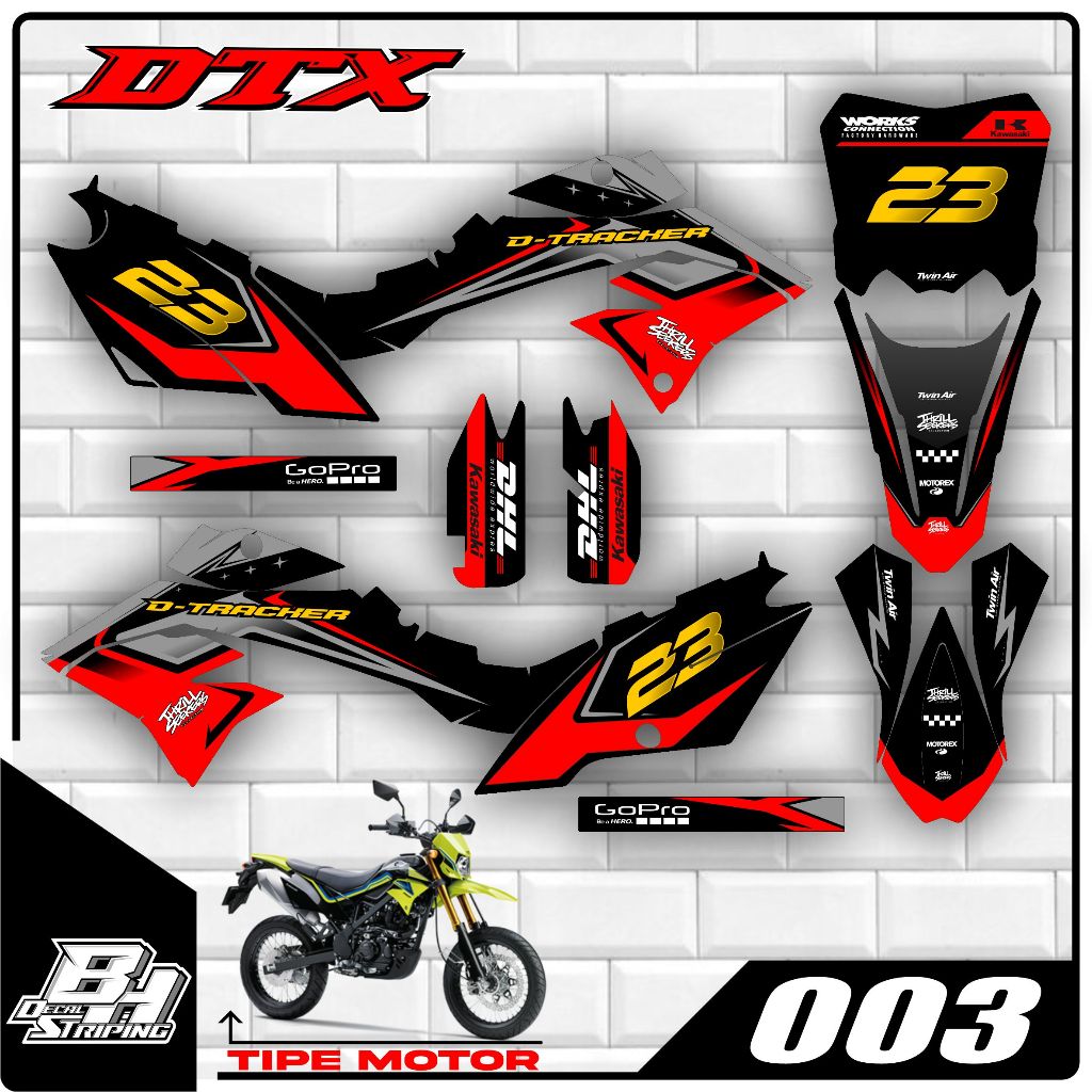 D-tracker Sticker DECAL - KAWASAKI D-TRACKER PREMIUM FULLBODY DECAL ...