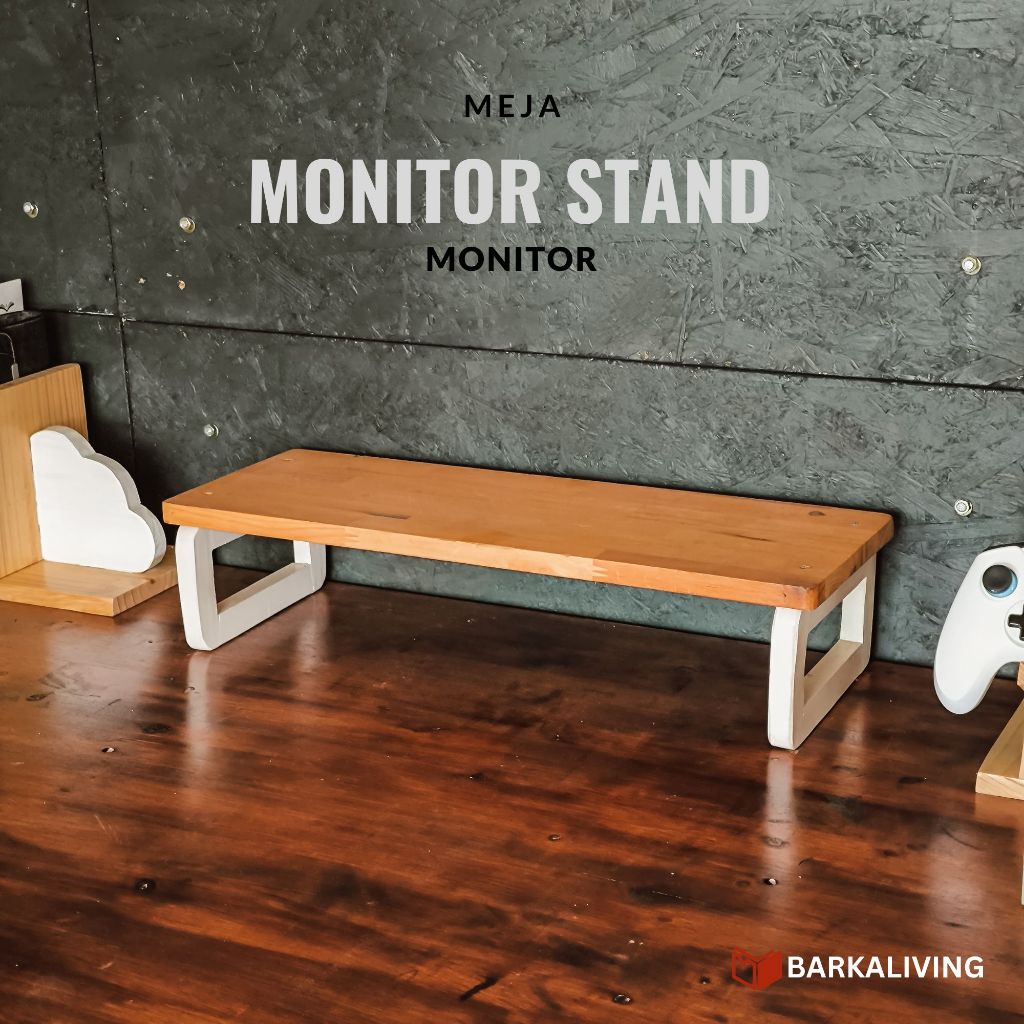 Wooden Laptop Riser Stand Monitor Desk Multi-Purpose Laptop Monitor ...