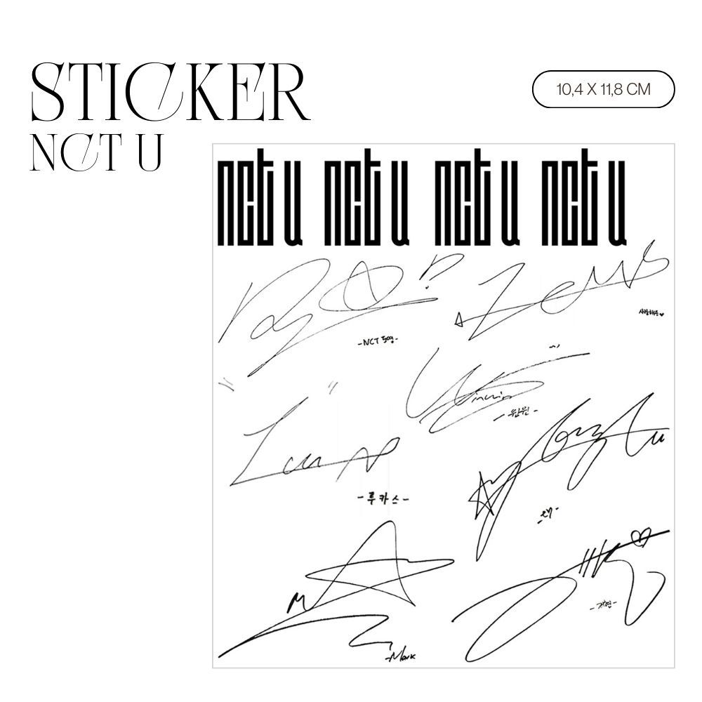 Nct U Sticker (1Set) Signature TTD KPOP IDOL KOREA PREMIUM UNOFFICIAL ...