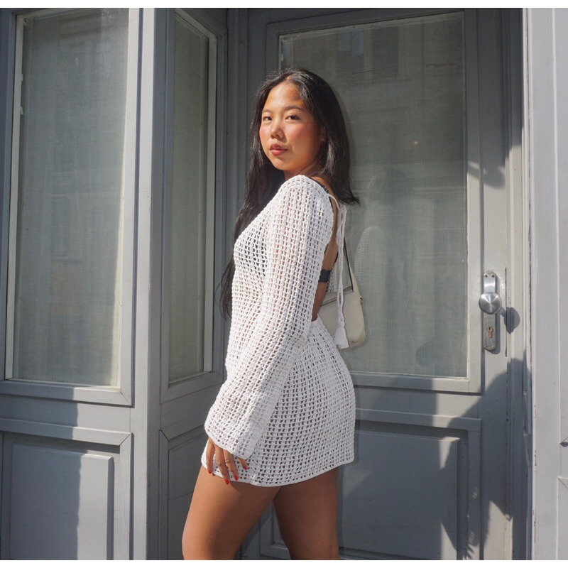 Cicily DRESS CROCHET HANDMADE summer/bead wear model | Shopee Malaysia