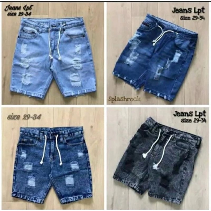 Wisker Men's Ripped Short Jeans Jria Jeans Ripped Short Jeans | Shopee ...