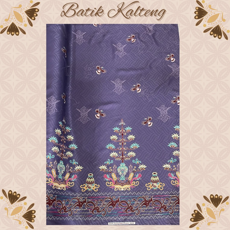 Kalimantan Batik Fabric Premium Embossed Material (Price per Half meter ...