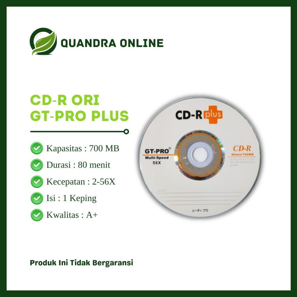 Gt-pro CD-R Plus 56x CD Blank Disc Blank | Shopee Malaysia