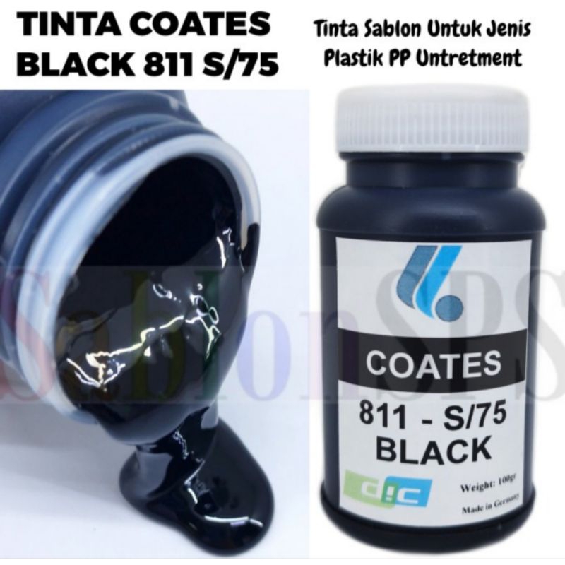 HITAM Coates Screen Printing Ink 811s/75 BLACK BLACK 100GR | Shopee ...