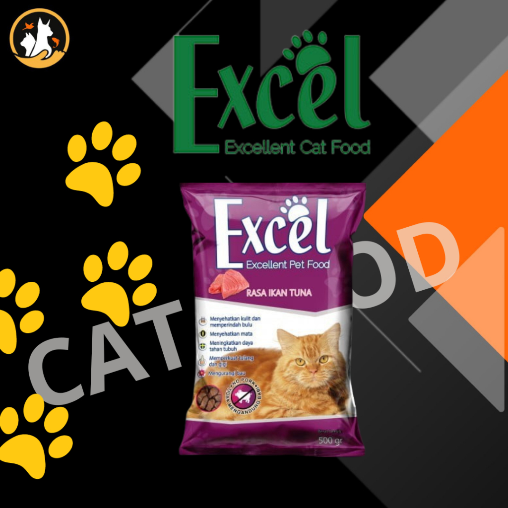 Excel ADULT TUNA FISH 500 GRAM- CAT FOOD CAT FOOD DRY CAT FOOD | Shopee ...